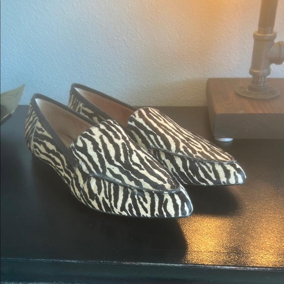 Corso Como | Shoes | Stylish Black And White Zebra Print Slipon Loafers ...